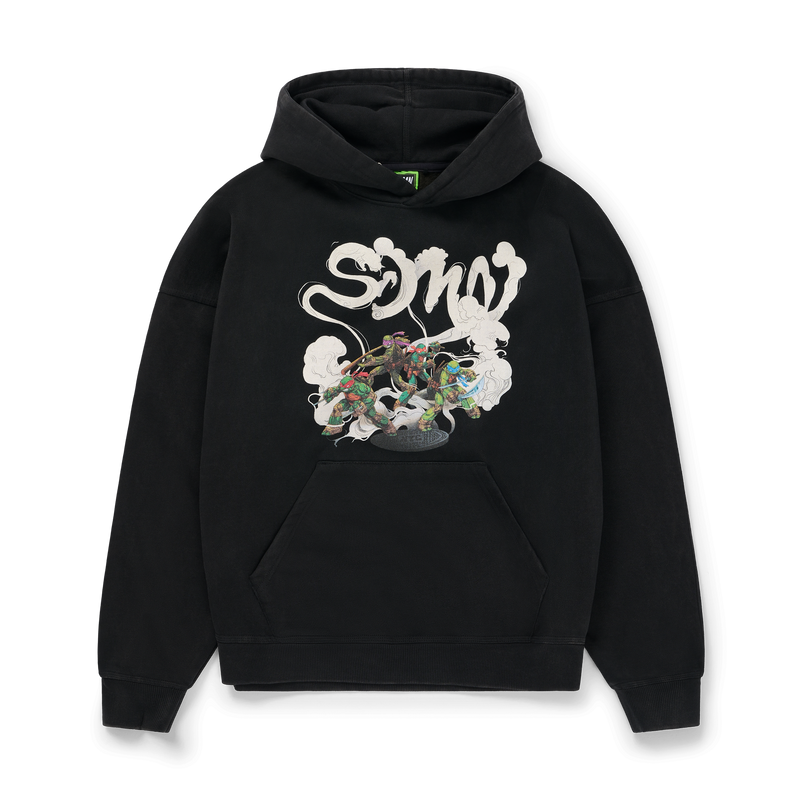 SDMN x TMNT Smoke Hoodie [Vintage Black]